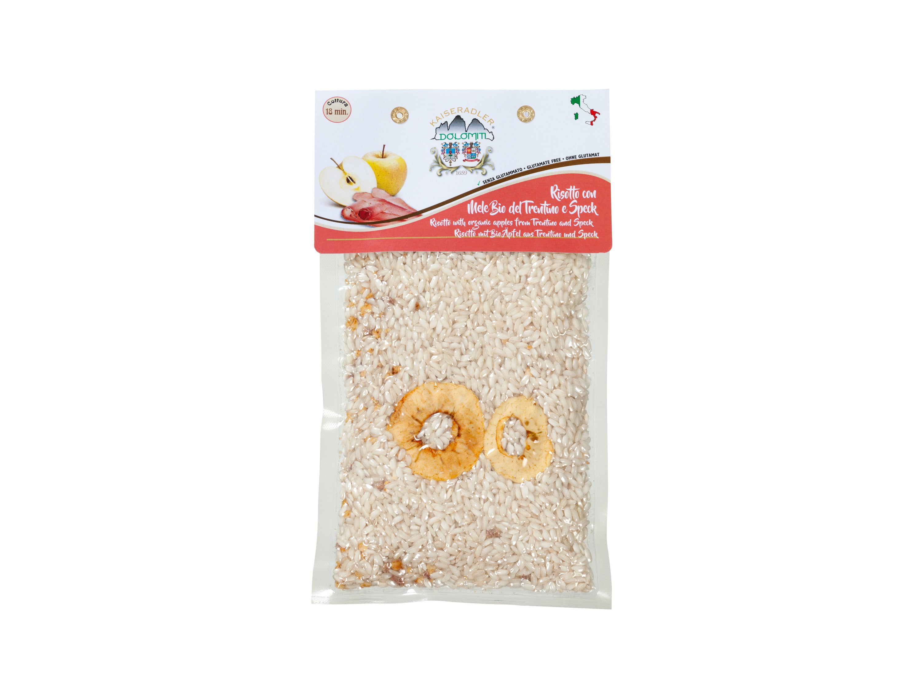 Risotto with organic Trentino apples and speck – Titospeck
