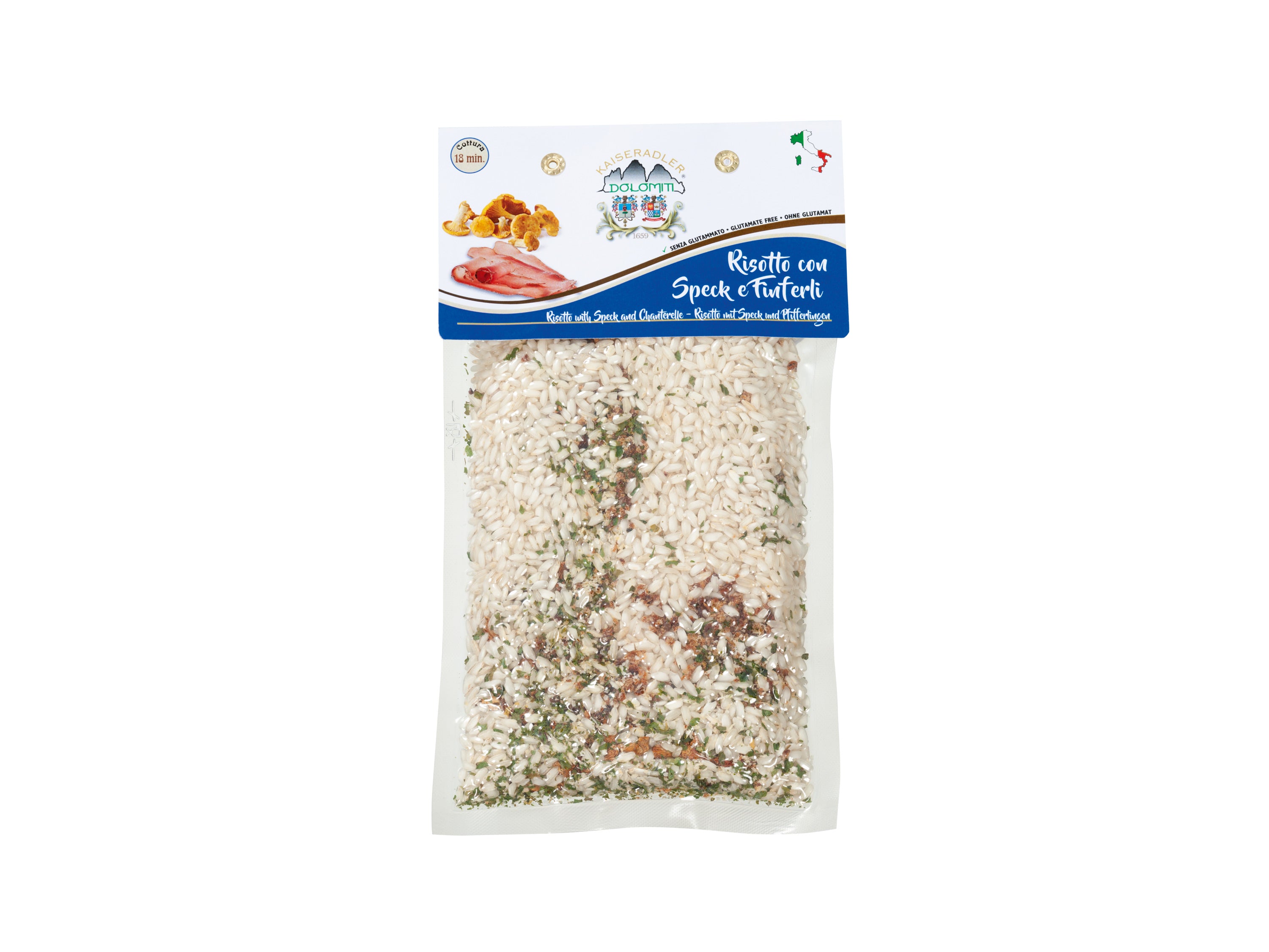Risotto with speck and chanterelles – Titospeck